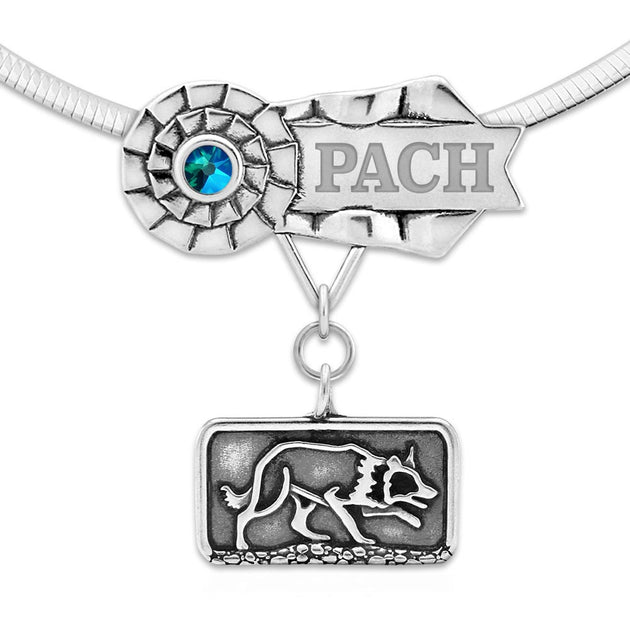 Sterling Silver PACH Ribbon Necklace, Border Collie Jewelry – Dazzling Paws