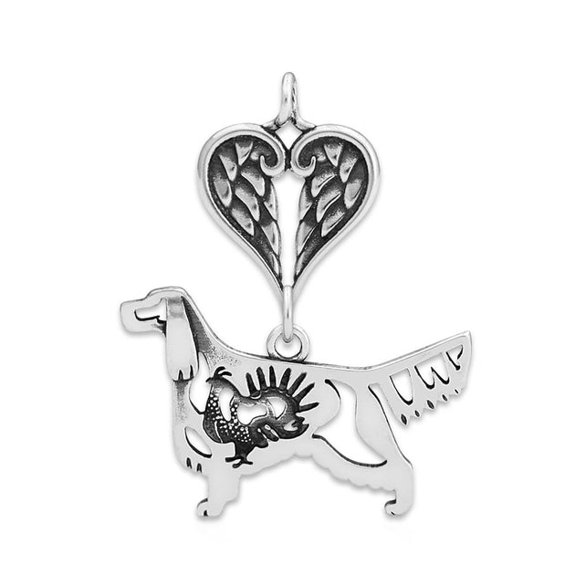Gordon Setter Angel Pendant, Custom Memorial Keepsakes – Dazzling Paws