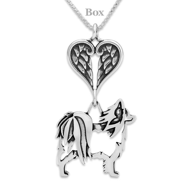 Papillon Angel Pendant, Custom Memorial Keepsake – Dazzling Paws