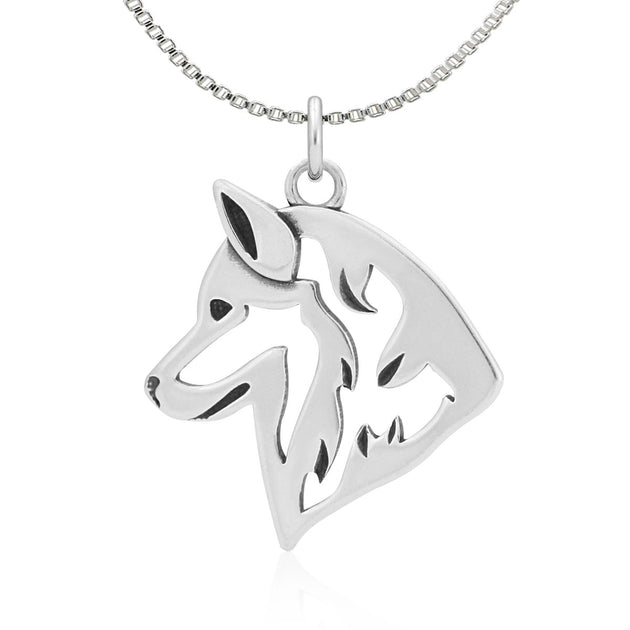 Siberian Husky Necklace in Sterling Silver – Dazzling Paws