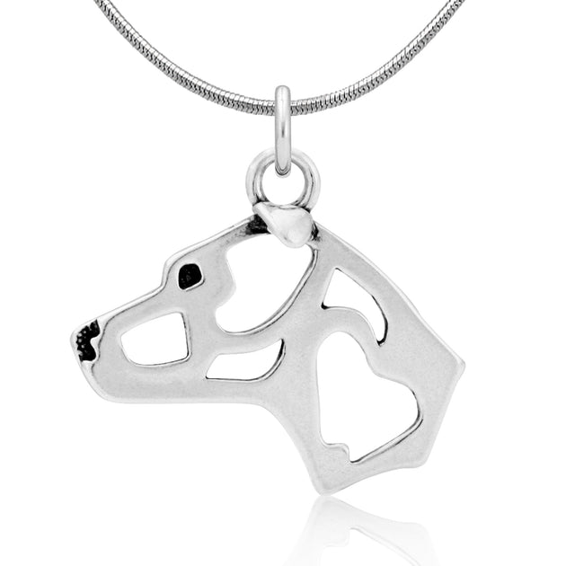 Amstaff Pendant Necklace in Sterling Silver – Dazzling Paws