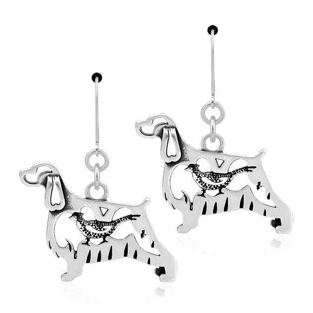 Sterling Silver English Springer Spaniel Earrings – Dazzling Paws